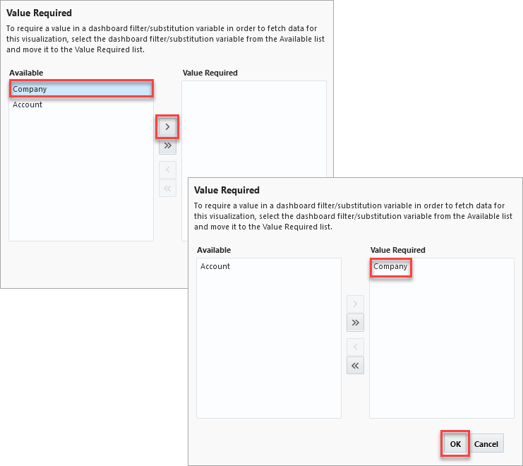 BI Dashboard Builder - Value Required for Visualizations