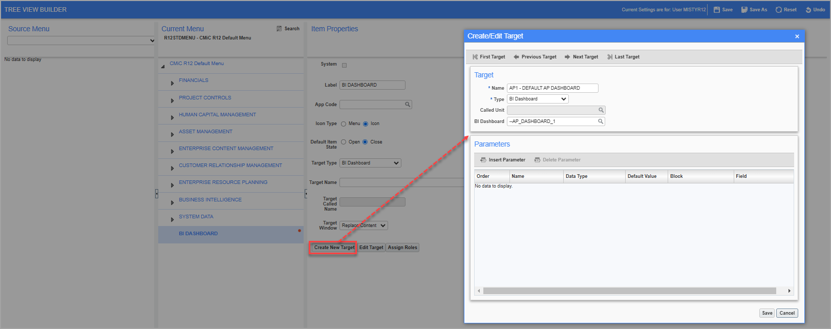 Add Dashboard Link to Treeview