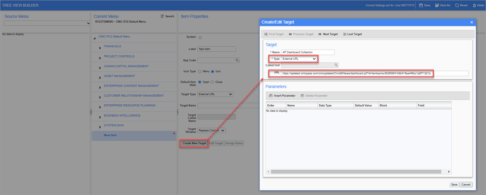 Add Dashboard Link to Treeview