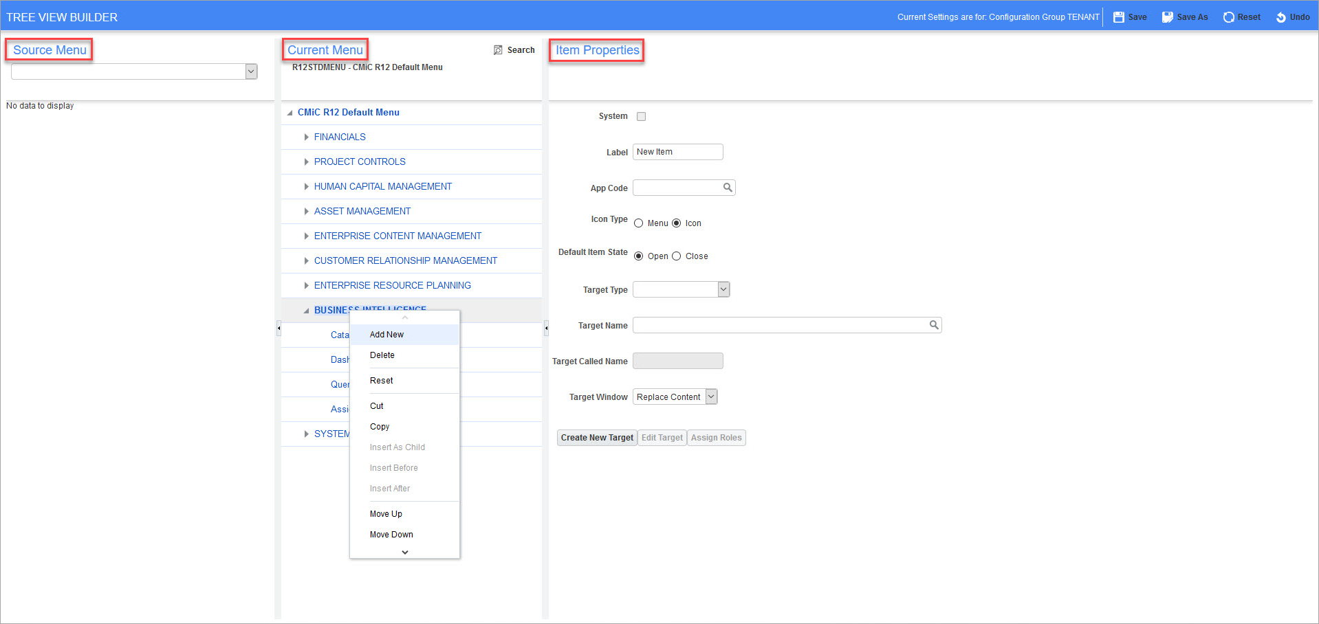 BI Dashboard Builder - Adding BI Tools to Treeview or Console