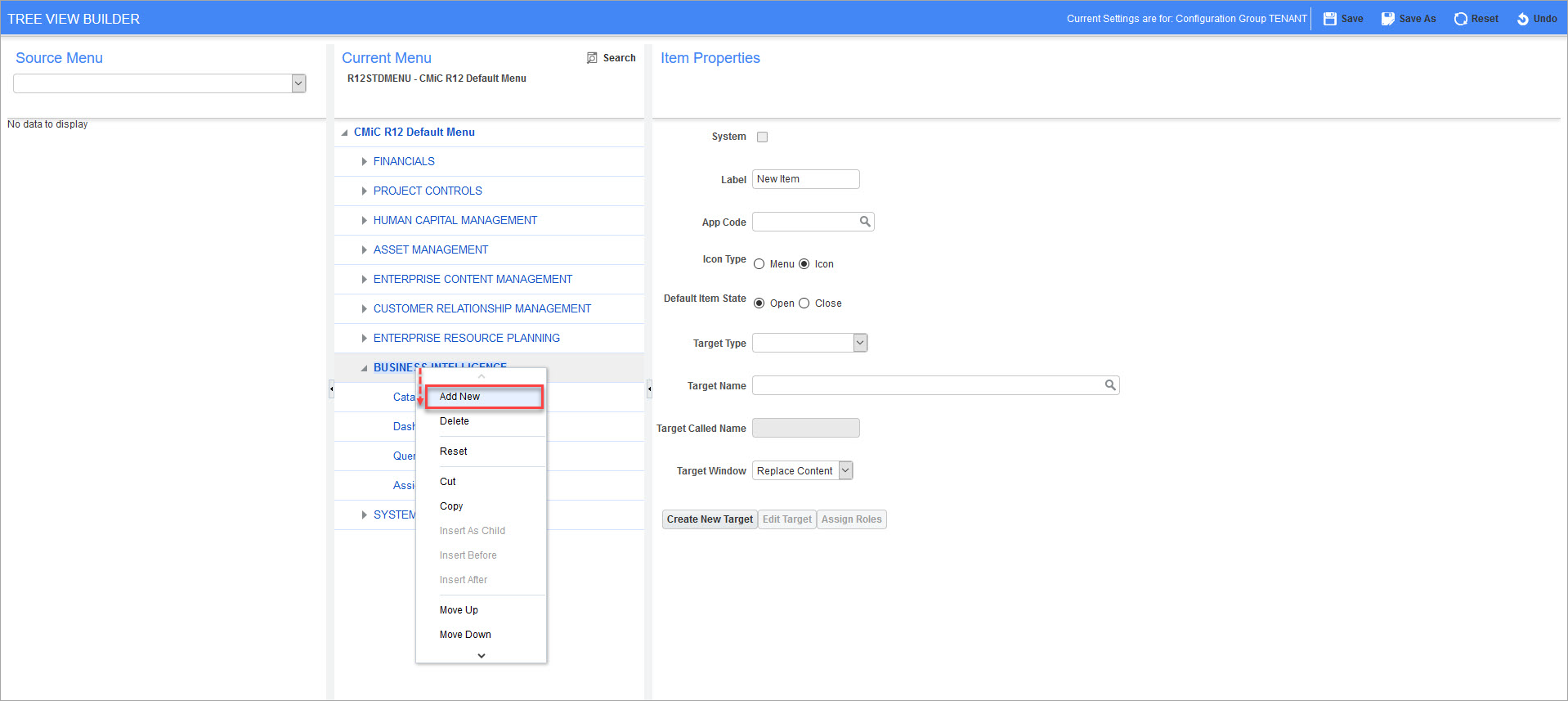 BI Dashboard Builder - Adding BI Tools to Treeview or Console