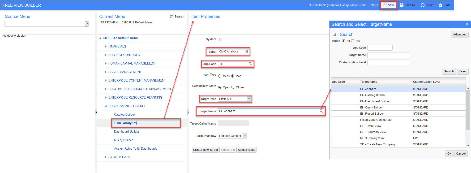 BI Dashboard Builder - Adding BI Tools to Treeview or Console