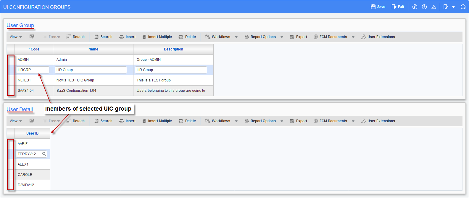 Log Builder - UIC Group Maintenance