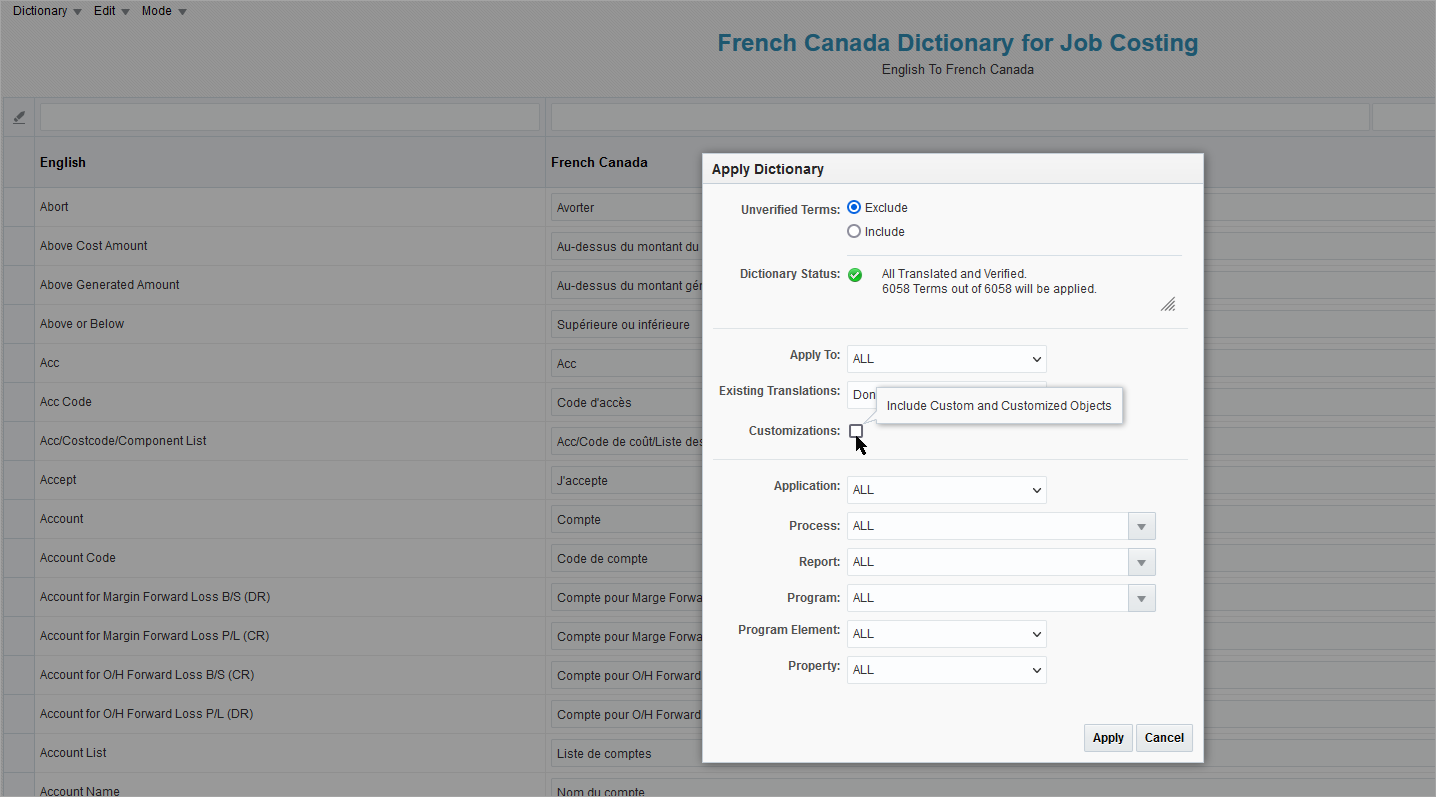 Translation Manager - Translation of Custom and Customized Objects