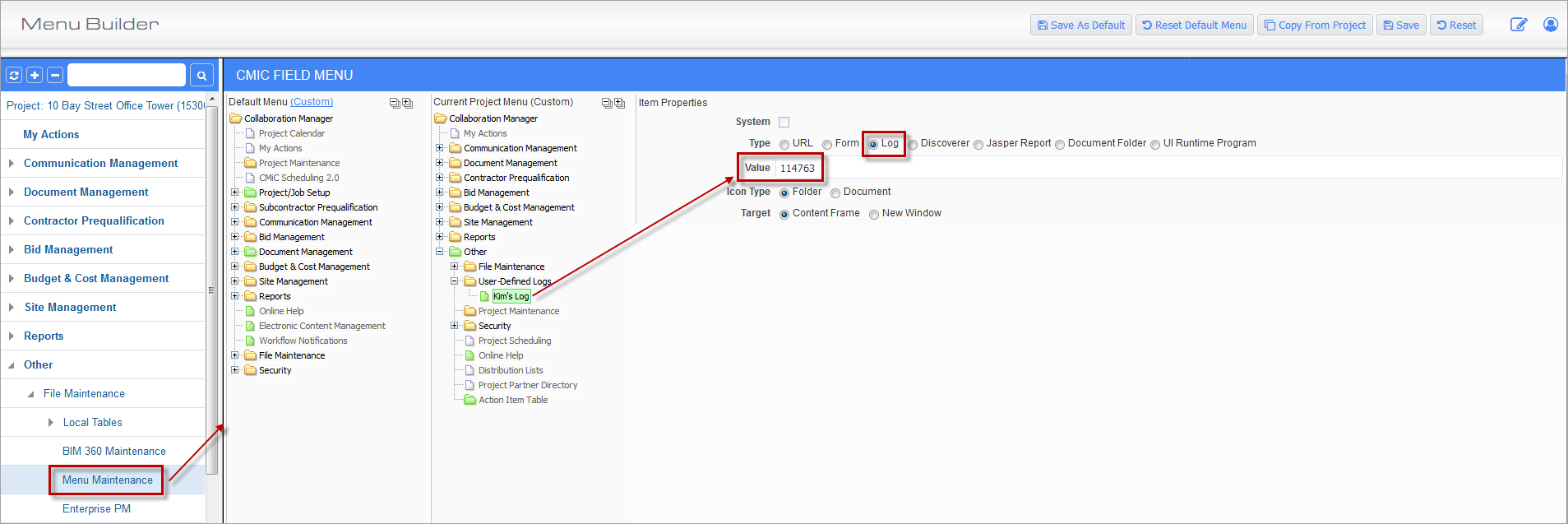 Treeview Builder - Link Menu Items to Targets