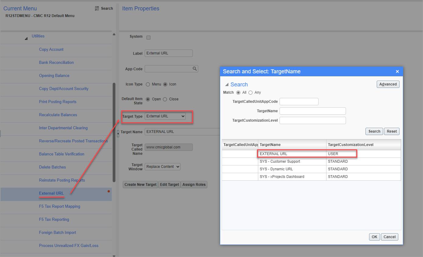 Treeview Builder - Link Menu Items to Targets