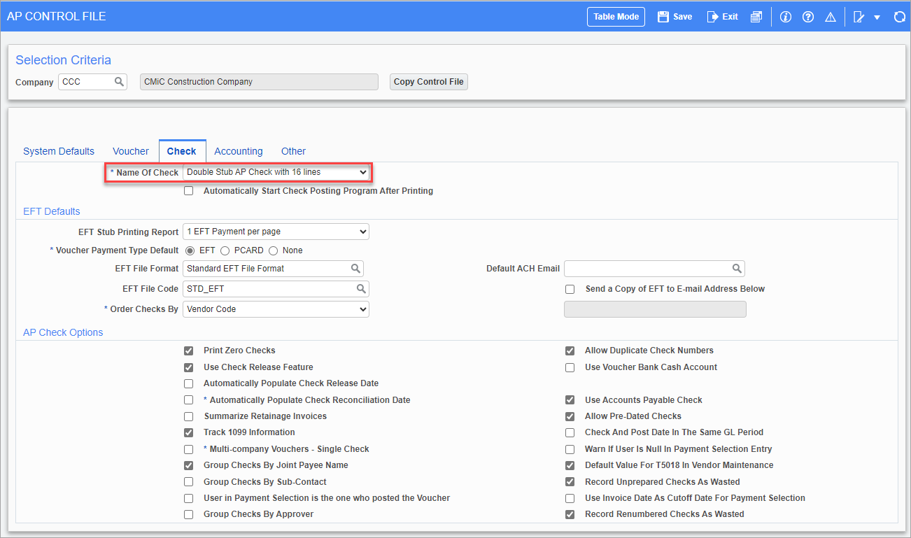 Accounts Payable - Change Paths For Check Formats