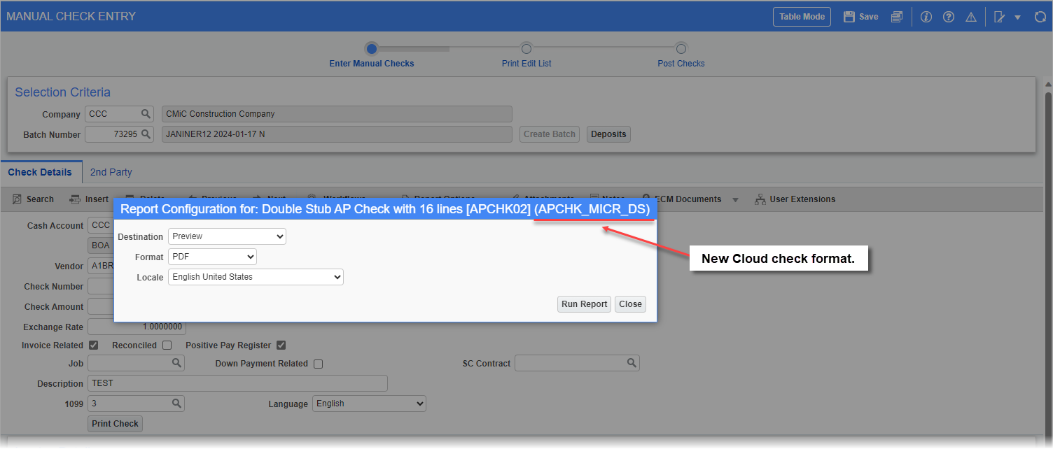 Accounts Payable - Change Paths For Check Formats