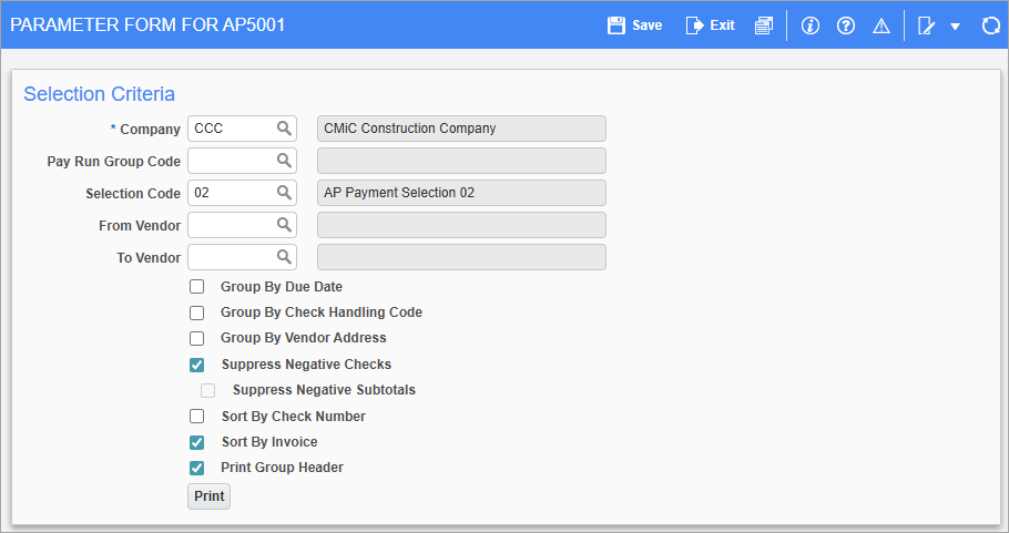 Accounts Payable - Cash Requirements by Vendor Report