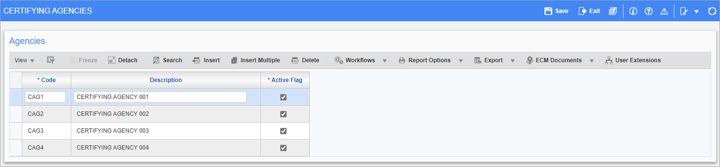 Accounts Receivable - Certifying Agencies