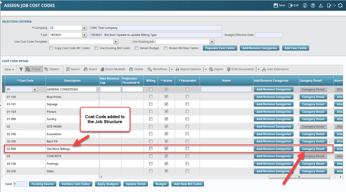 Contract Forecasting - Bid Items in CMiC Field