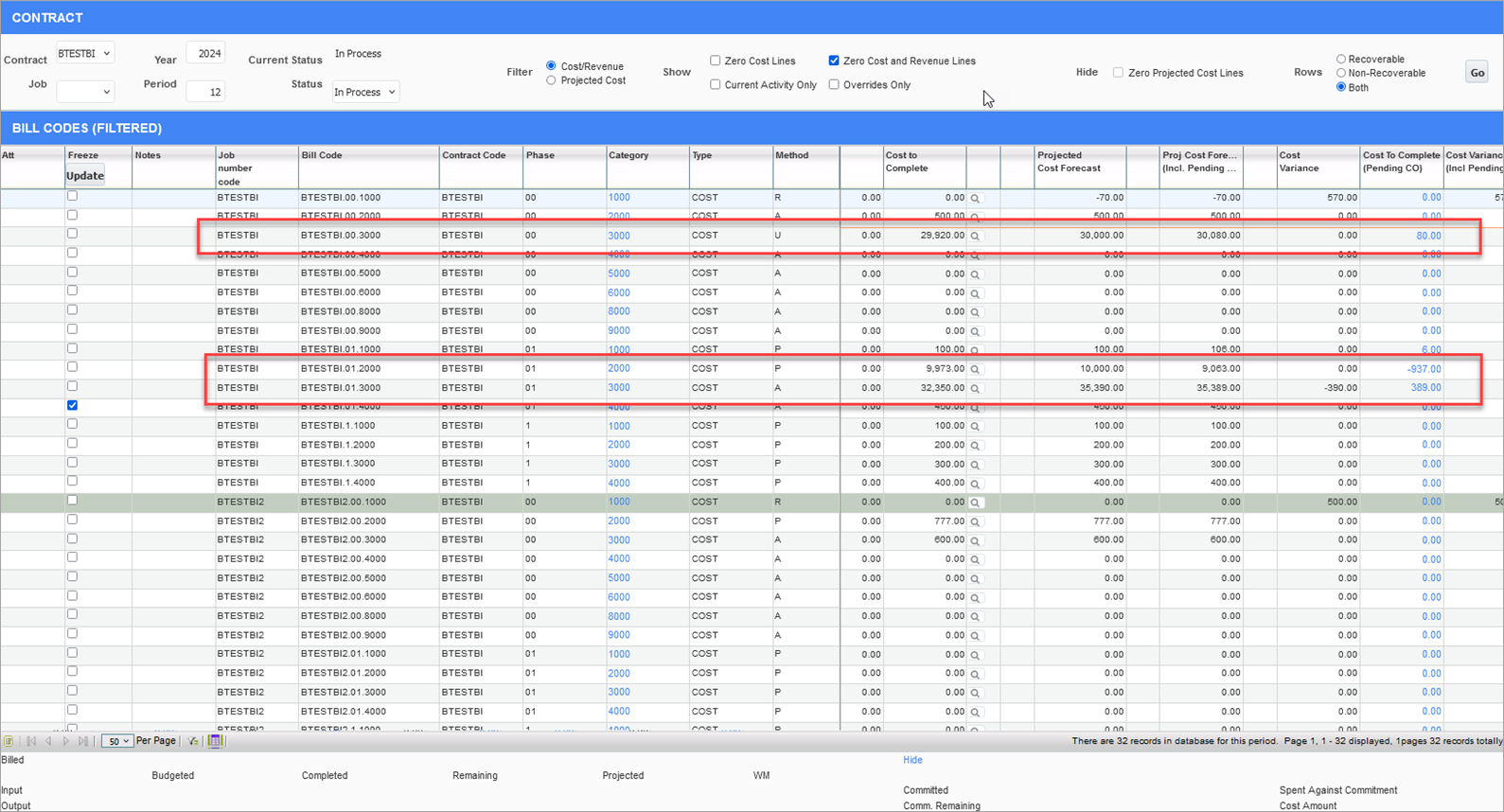 Contract Forecasting - Internal Pending PCI Behavior for Contract Forecasting