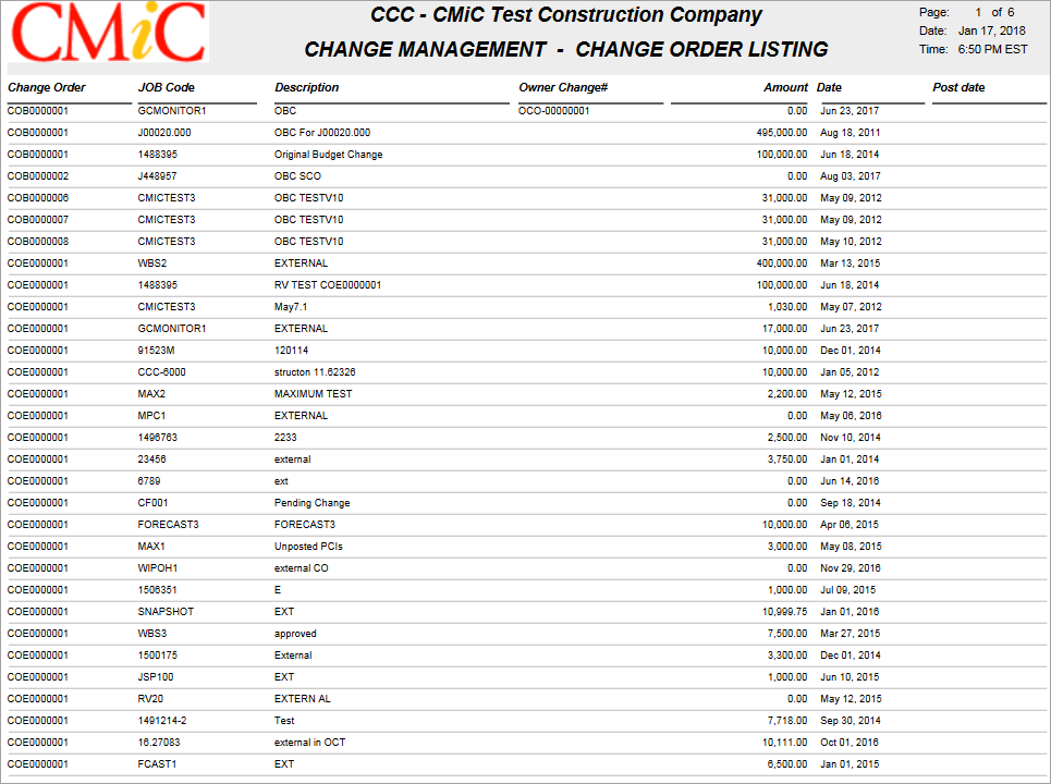 Change Management - PCI Listing