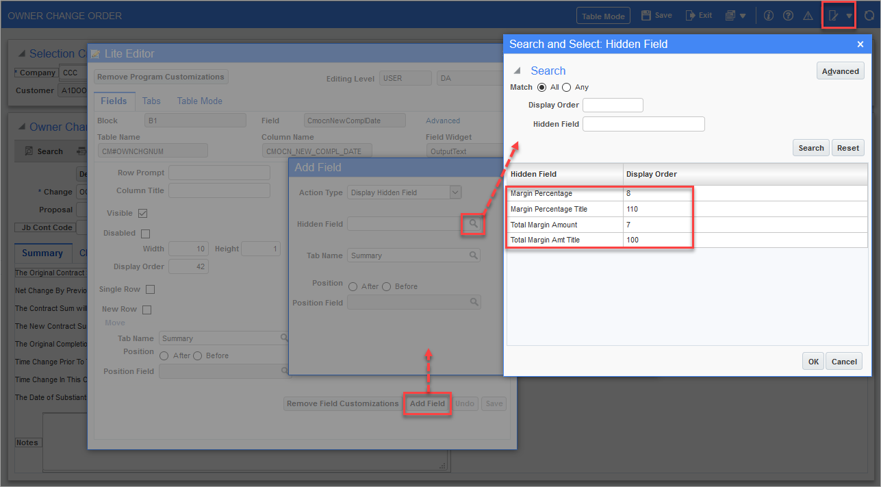 Change Management - Prepare Owner Change Order