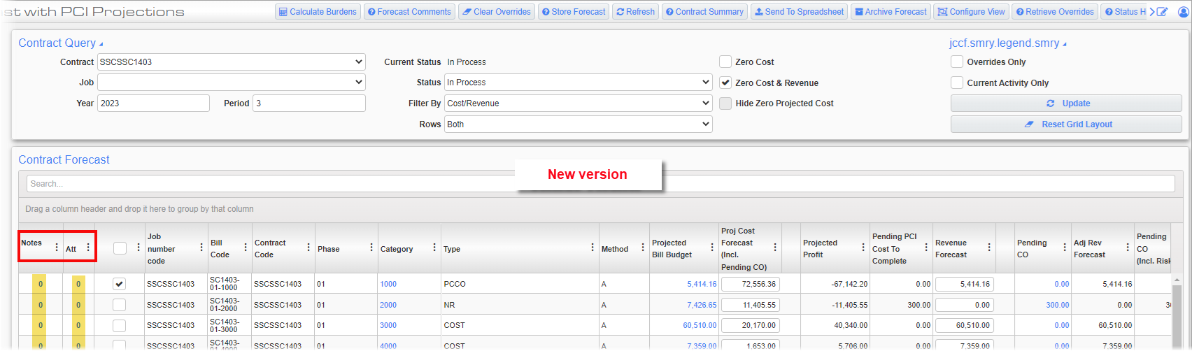 CMiC Field - Contract Forecasting Enhancements