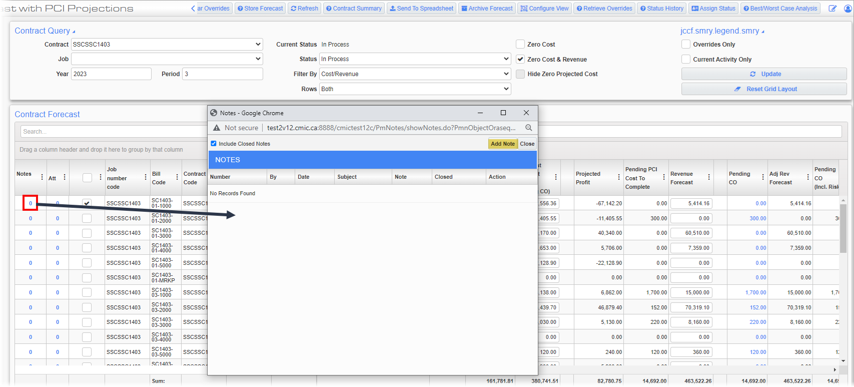 CMiC Field - Contract Forecasting Enhancements