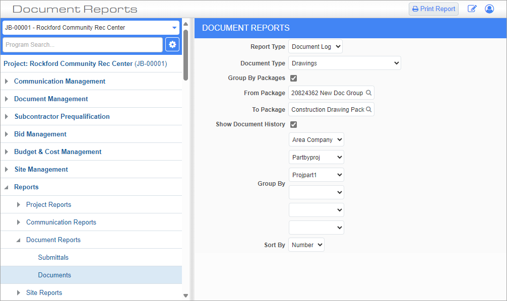 CMiC Field - Document Reports
