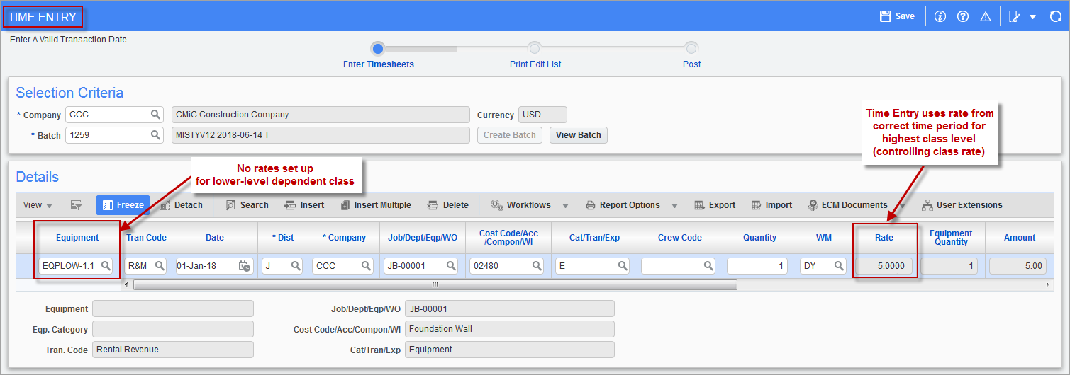 Controlling Class Rates
