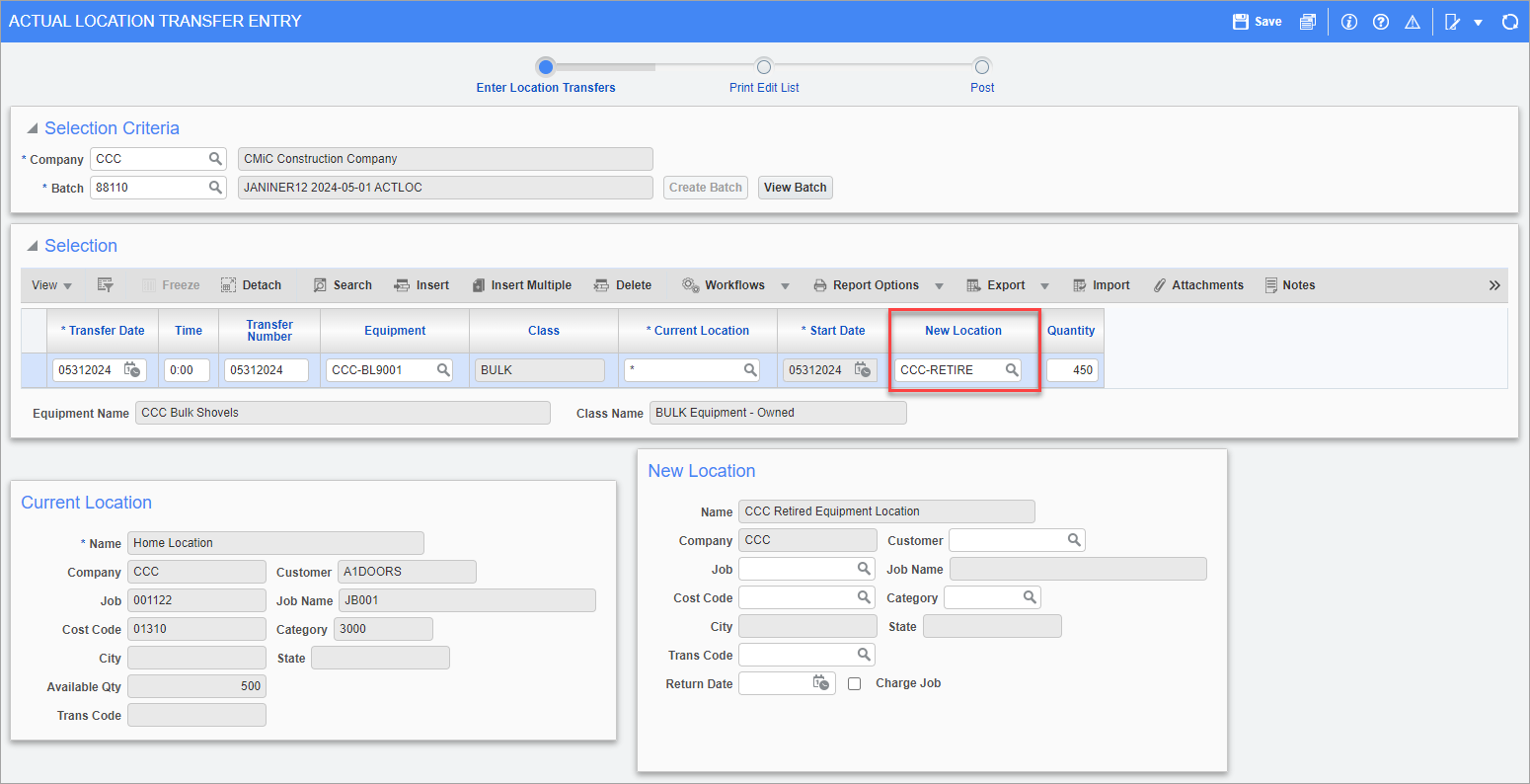 Equipment Costing - Reduce Quantity in Bulk Equipment