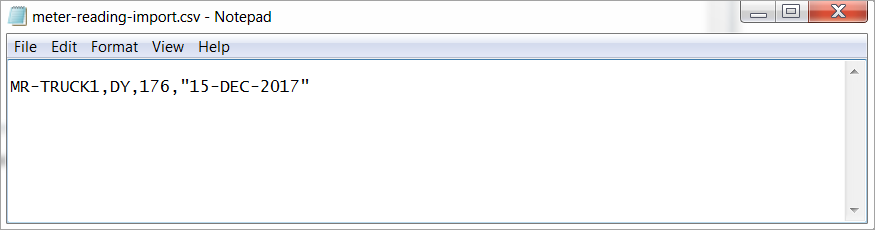 Equipment Costing - External Meter Reading Import