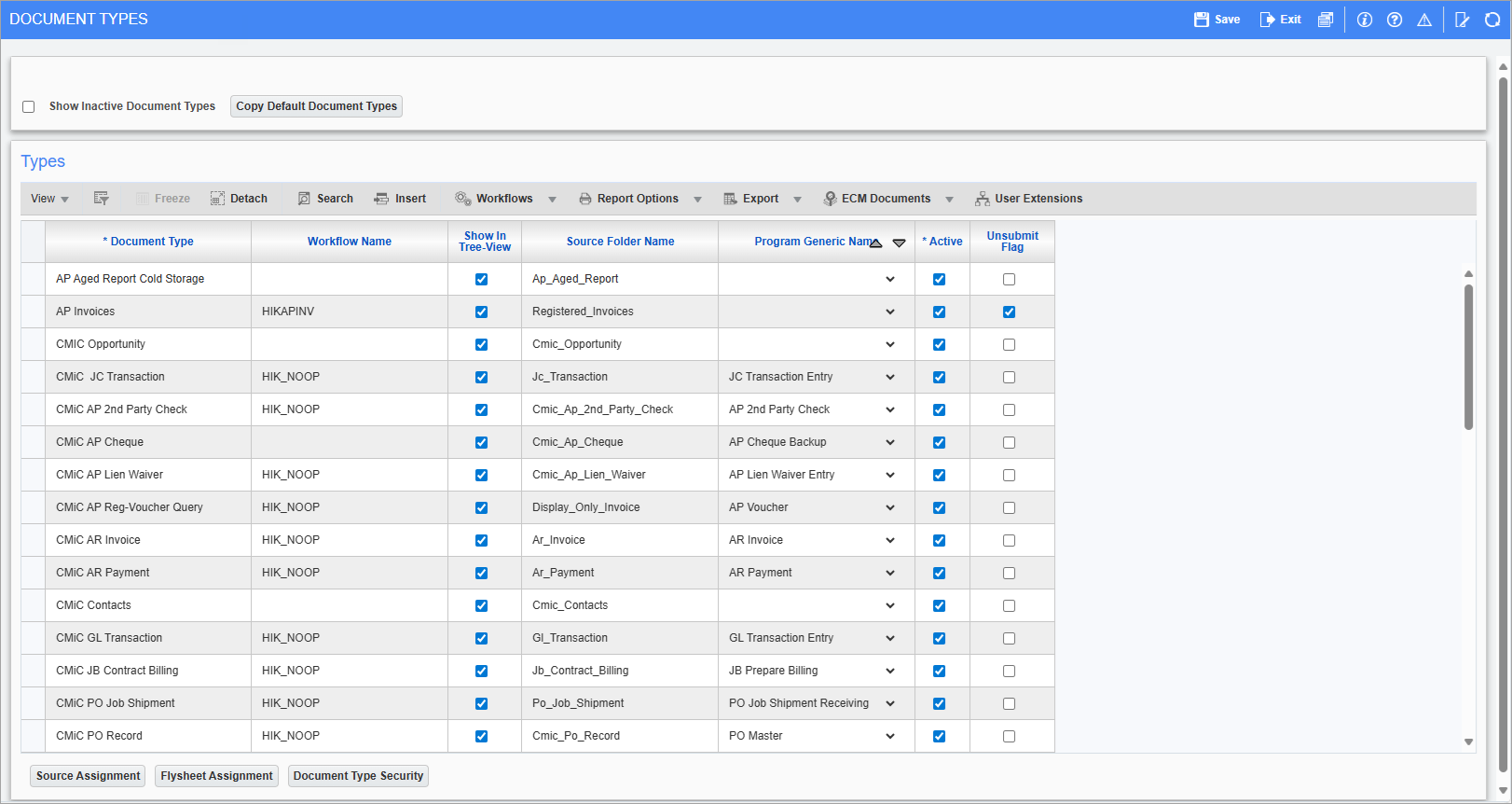 Construct ESS - Activate the CMiC AP Expense Document Type for Cloud Customers