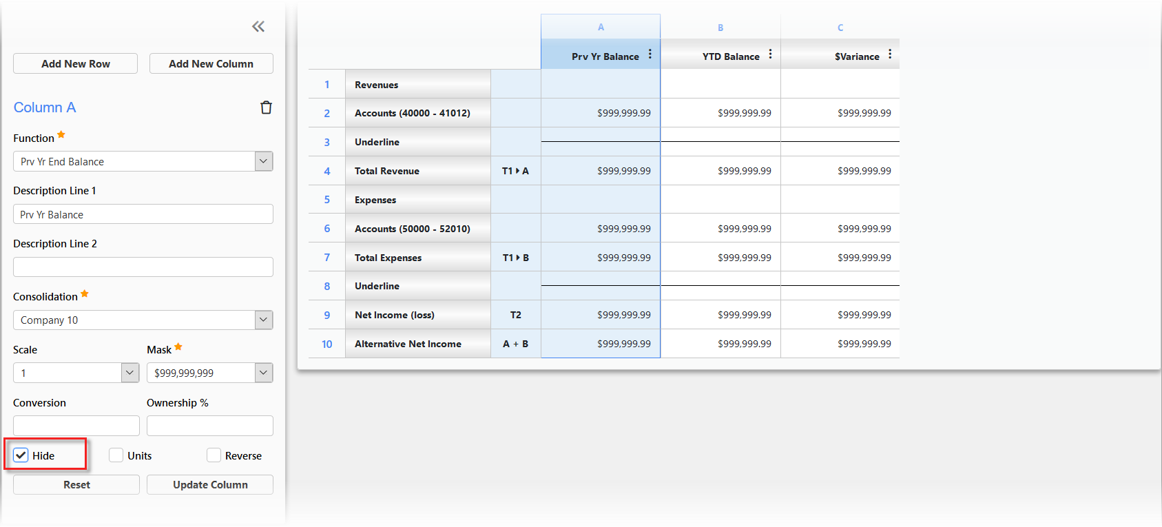 Create New Financial Document from Scratch