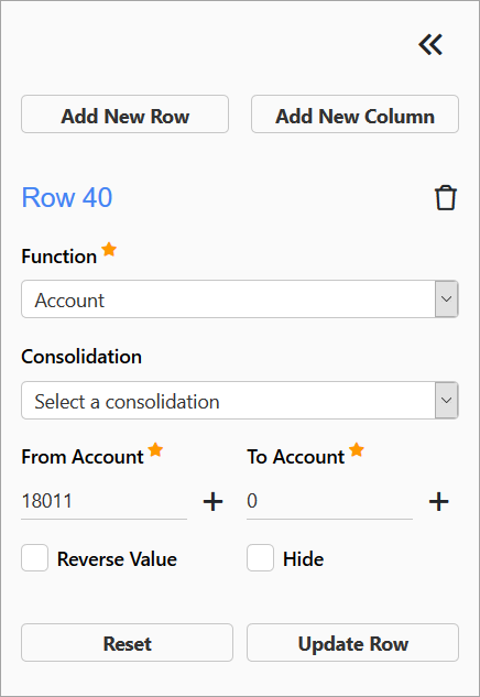 Create New Financial Document from Scratch