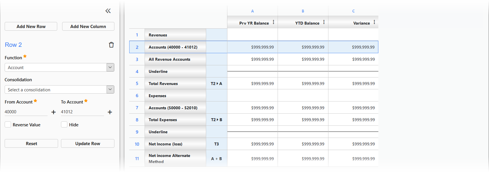 Create New Financial Document from Scratch
