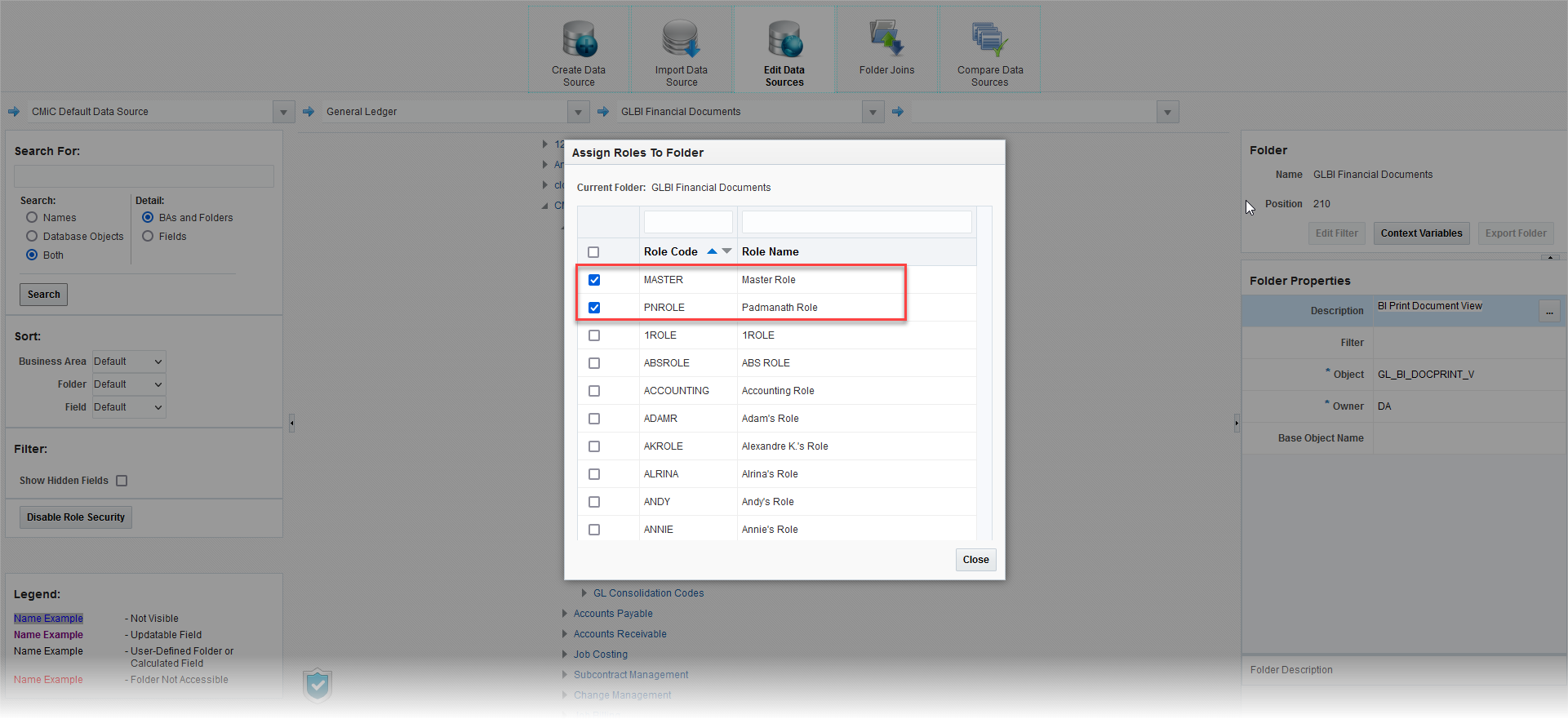 General Ledger - Accessing the [Update Analytics] Button in Financial Document Formatter 2.0