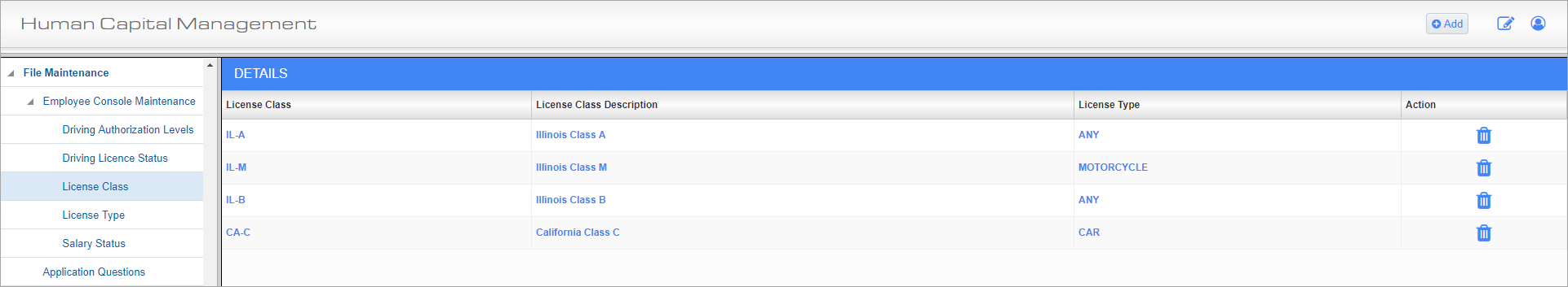 Employee Console Maintenance