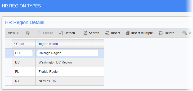 Human Resources - Region Types