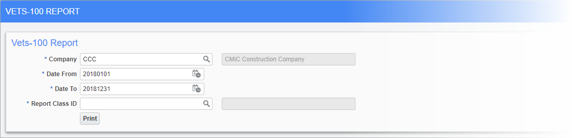 VETS-100 (Veteran Employment Report)