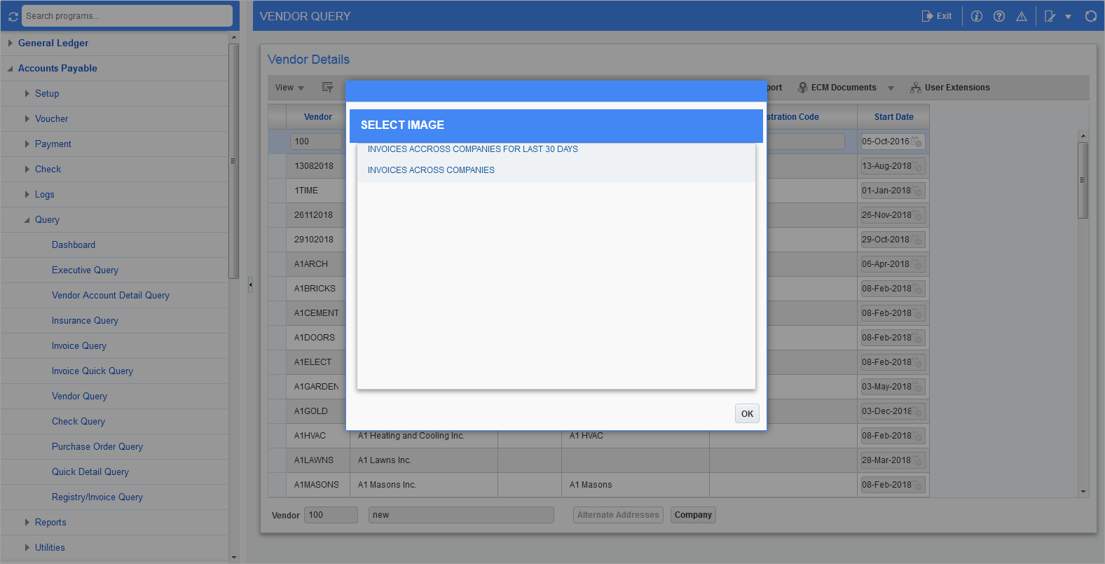 Imaging - Using the Search Facility