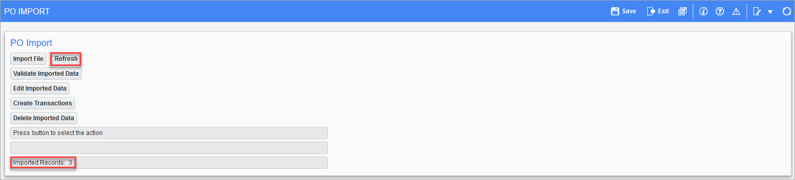 Purchase Order Receipt Import