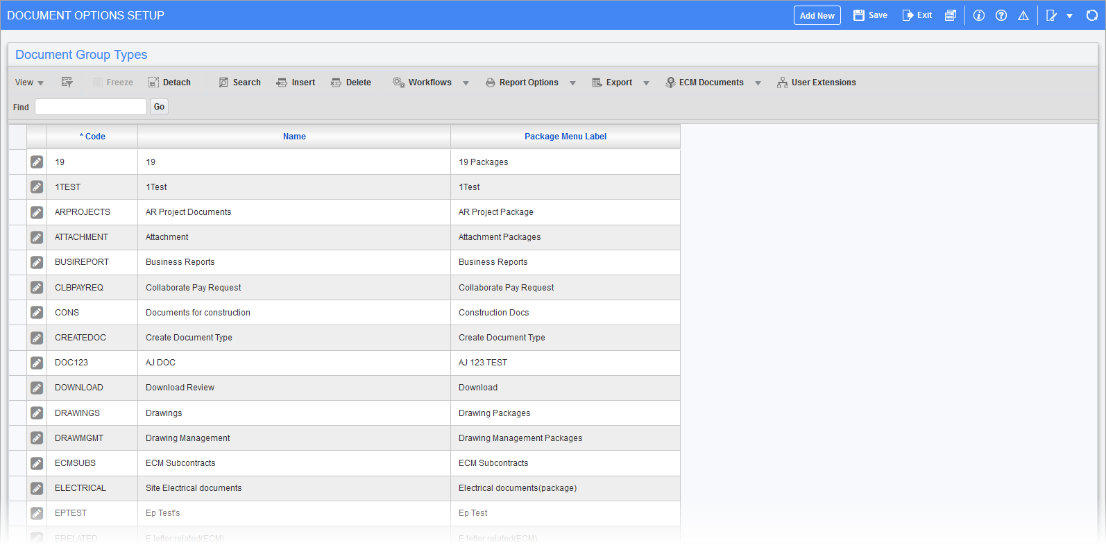 Job Costing - Document Options