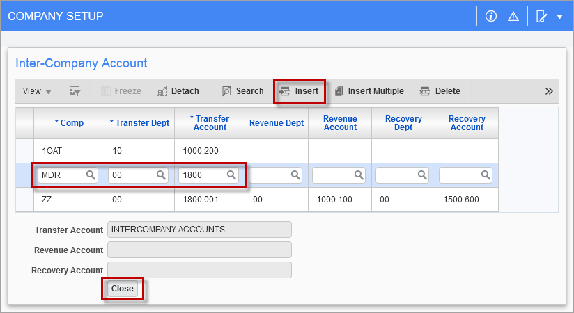 Job Costing - Inter-Company Transactions Setup