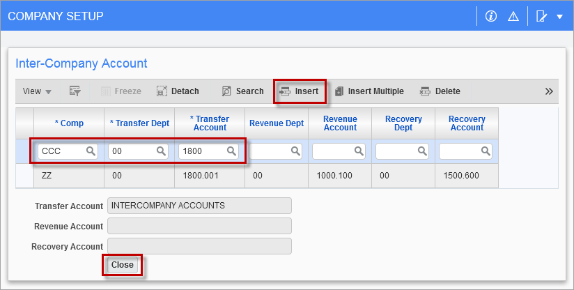 Job Costing - Inter-Company Transactions Setup