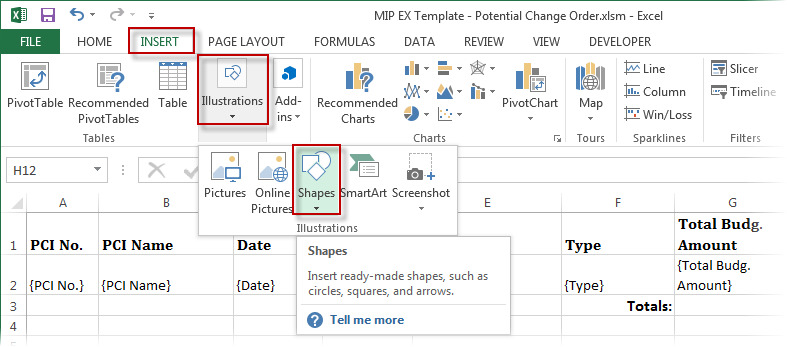 MIP Excel Documents