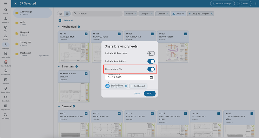 Nexus 01 Highlight - Construct PM - Consolidated Drawing Sharing