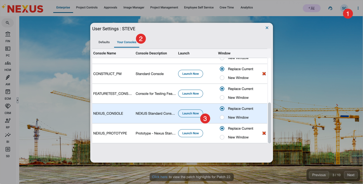 Nexus 01 Highlight - New Standard Console in Nexus 01