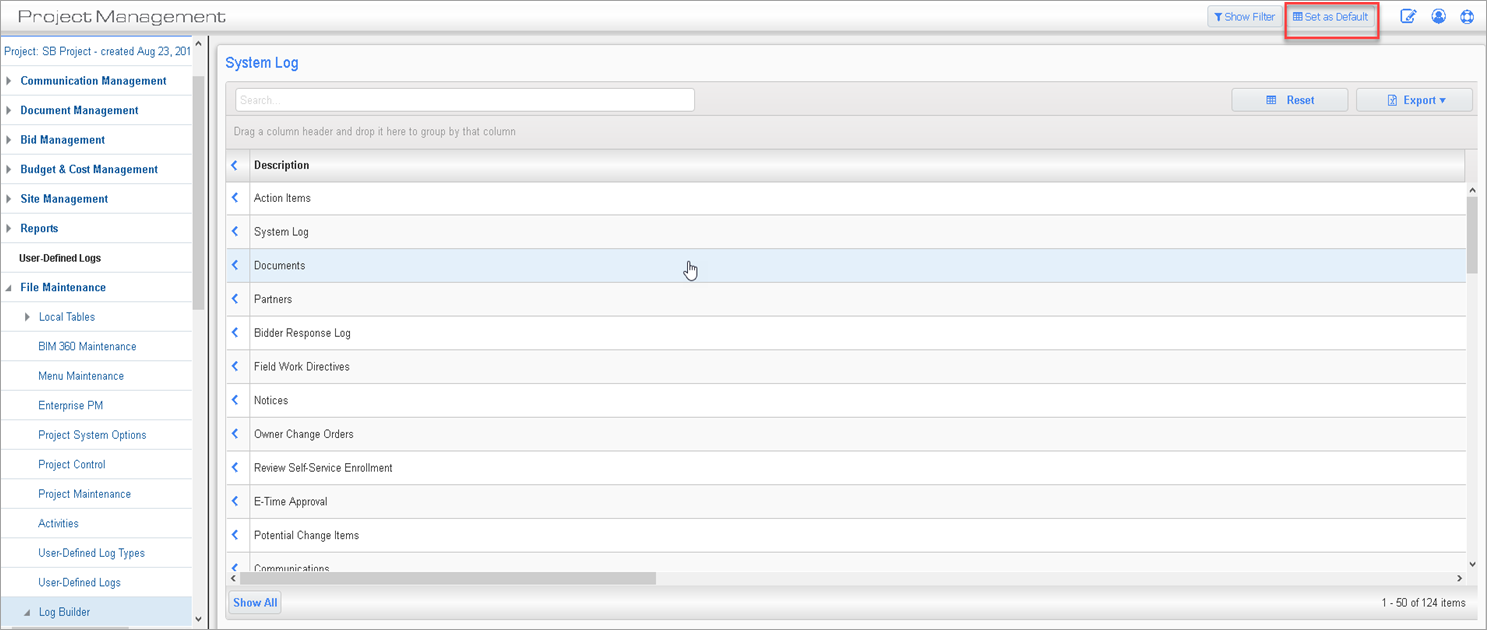 Setting System Wide Default Log Configuration