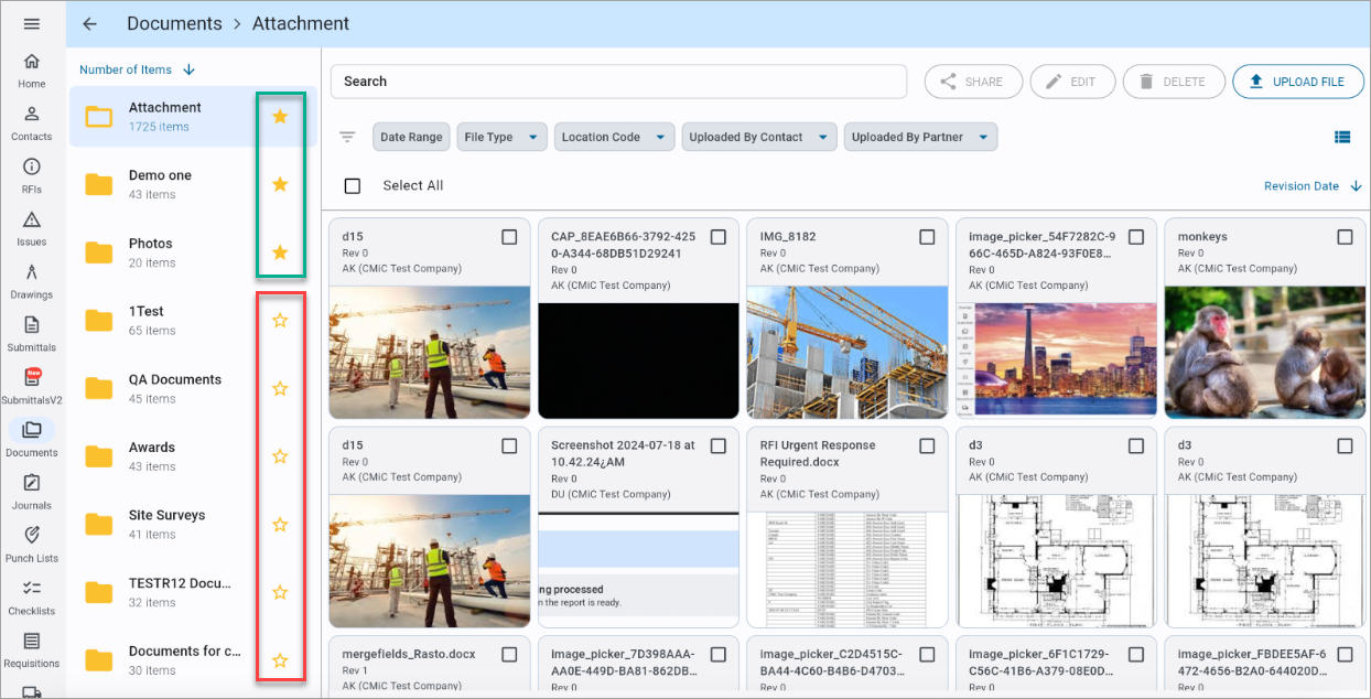 Construct PM - Document Favoriting
