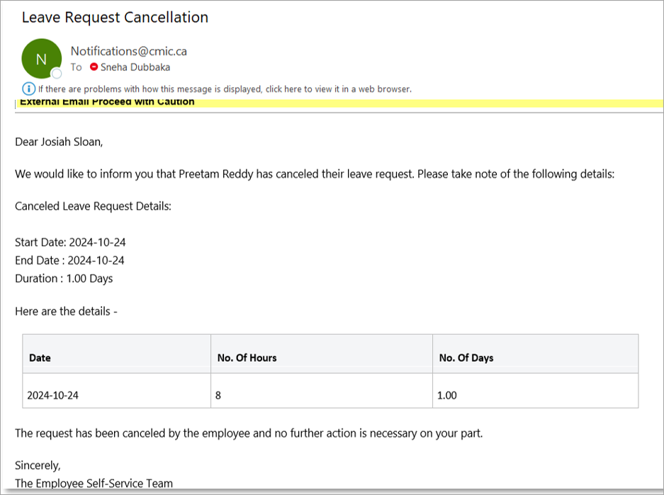 Construct ESS - Enhanced Email Notifications
