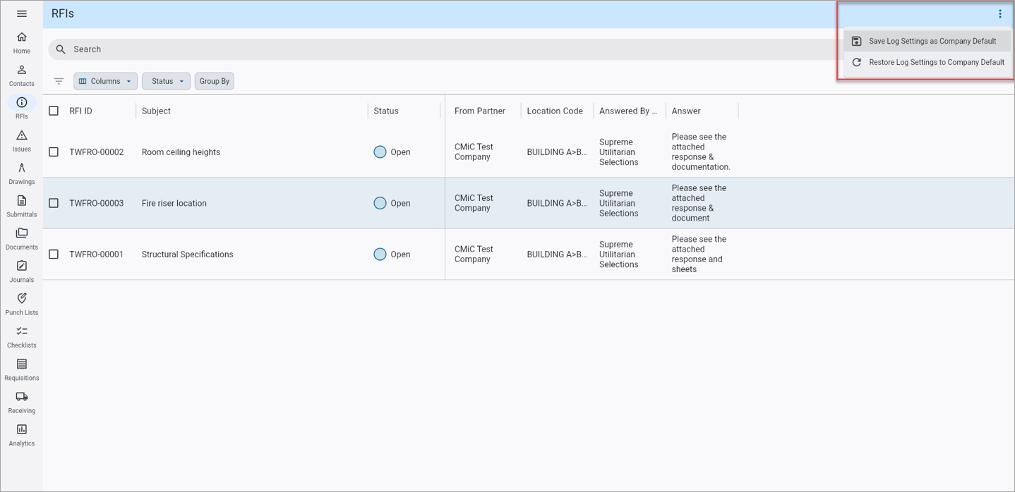 Construct PM - Preserving Log Configurations