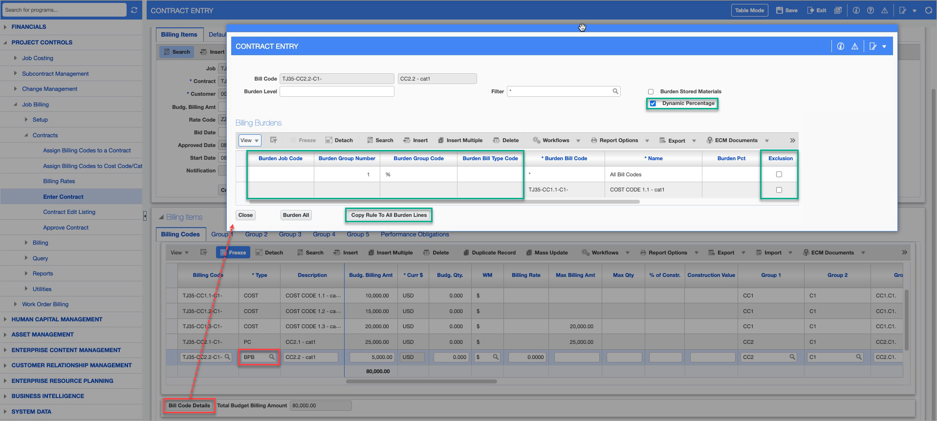 Job Billing - Burden Billing Enhancements in Job Billing