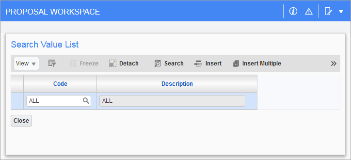 Opportunity Management - Proposal Workspace - Screen