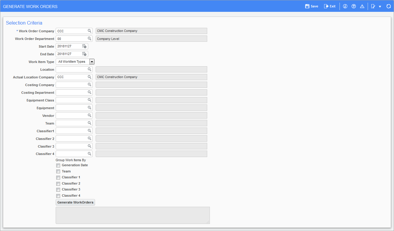Generate Work Orders - Preventive Maintenance Generate Work Orders - Preventive Maintenance