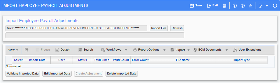 US Payroll - Importing Employee Payroll Adjustments
