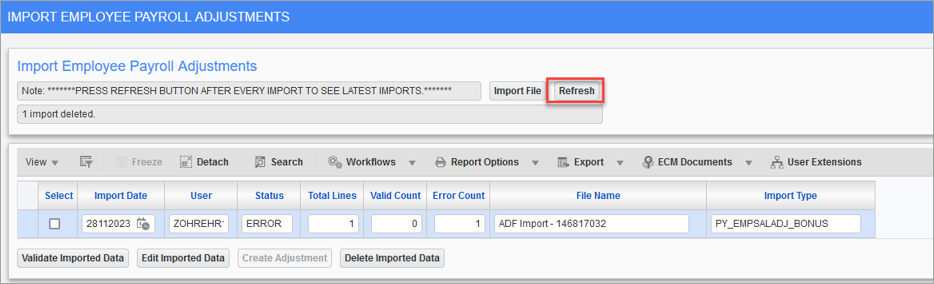 US Payroll - Importing Employee Payroll Adjustments
