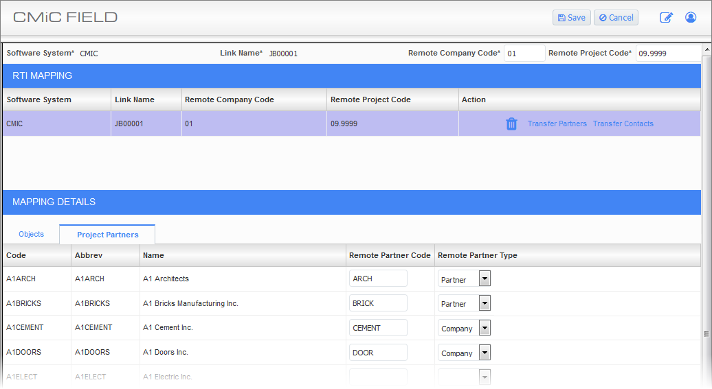 Real-Time Integration - RTI Mapping for CMiC to CMiC Usage